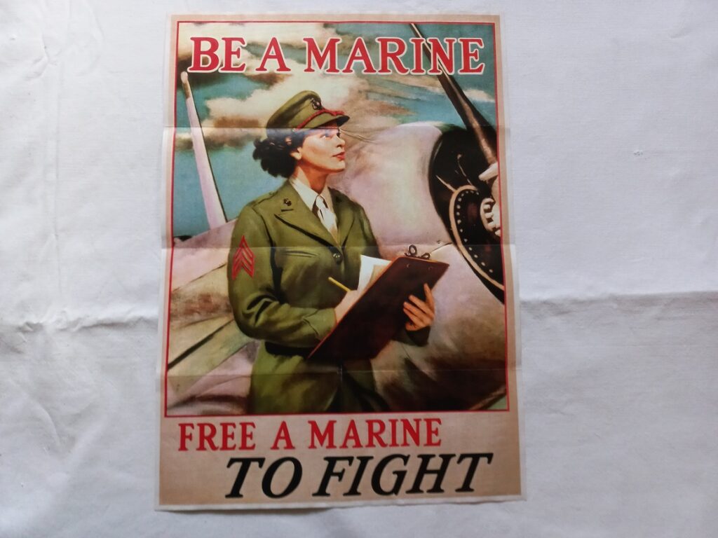 Poster USMCWR format 30×40 en reproduction – Militaria Jeep 35